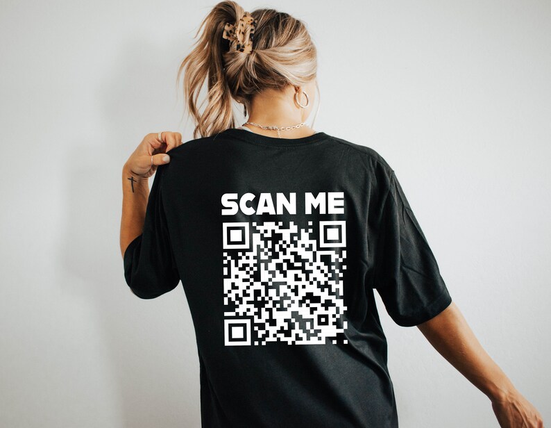 Custom QR Code Shirt, Custom Text Shirt With Qr Code Shirt ...