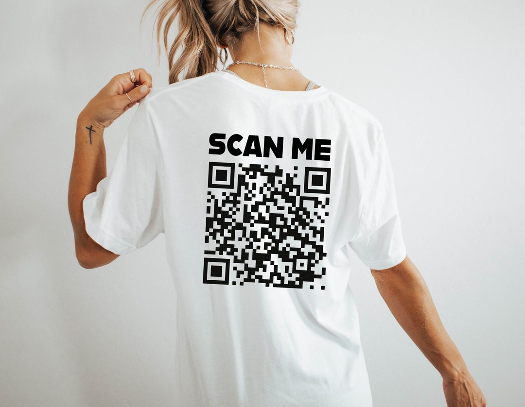 Custom QR Code Shirt, Custom Text Shirt With Qr Code Shirt ...