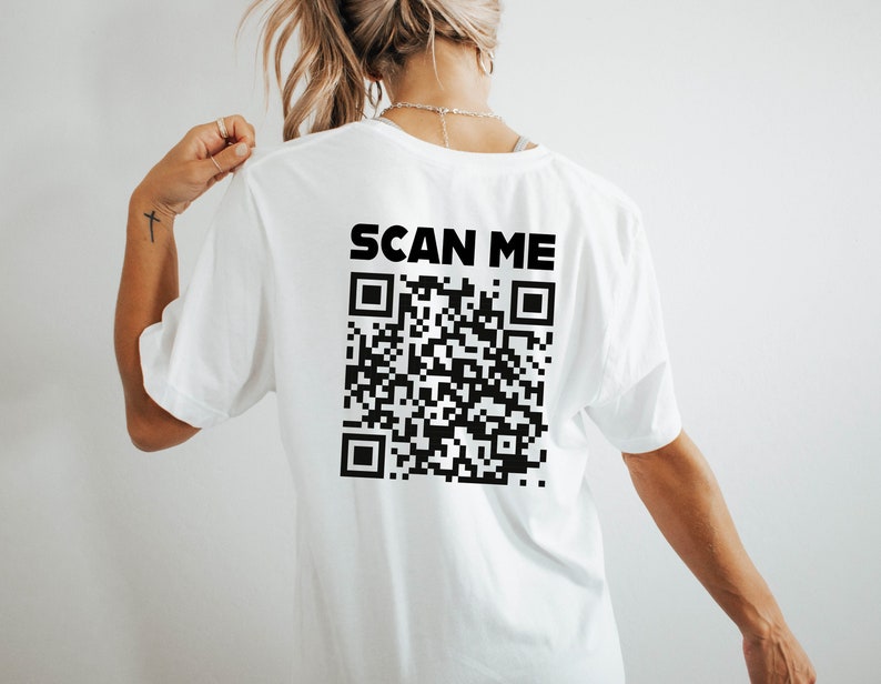 Custom QR Code Shirt, Custom Text Shirt With Qr Code Shirt ...