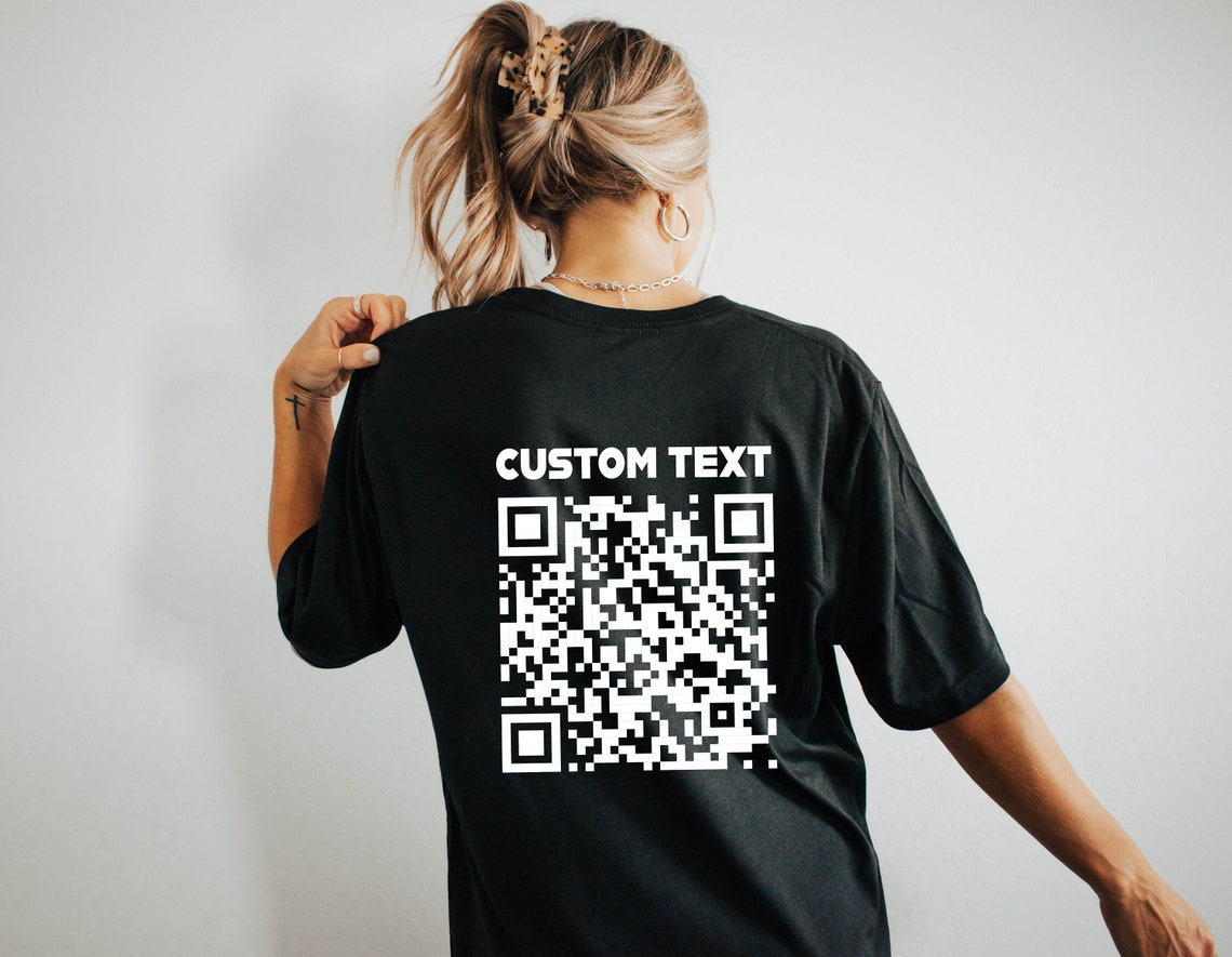 Custom QR Code Shirt, Custom Text Shirt With Qr Code Shirt ...