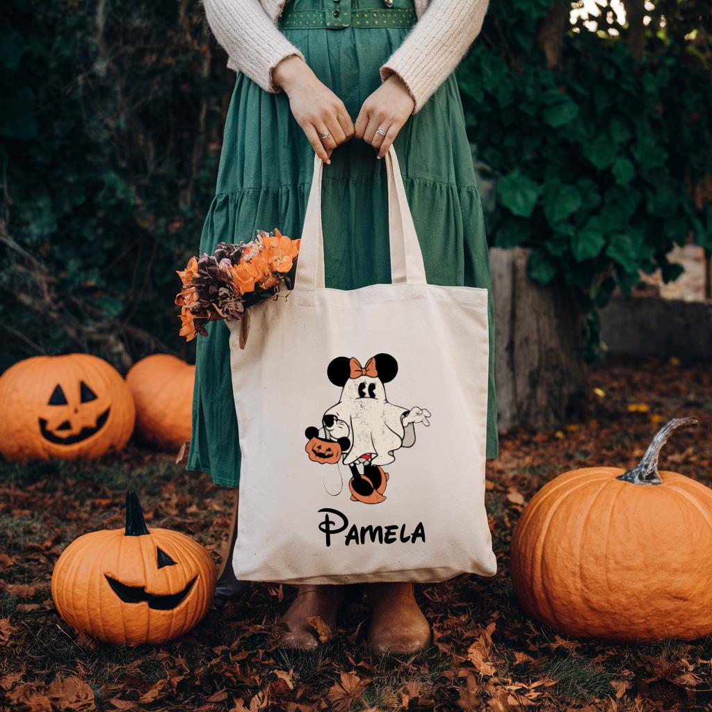 Personalized Disney Ghost Bag ,custom Disney Halloween Tote Bag ,trick ...