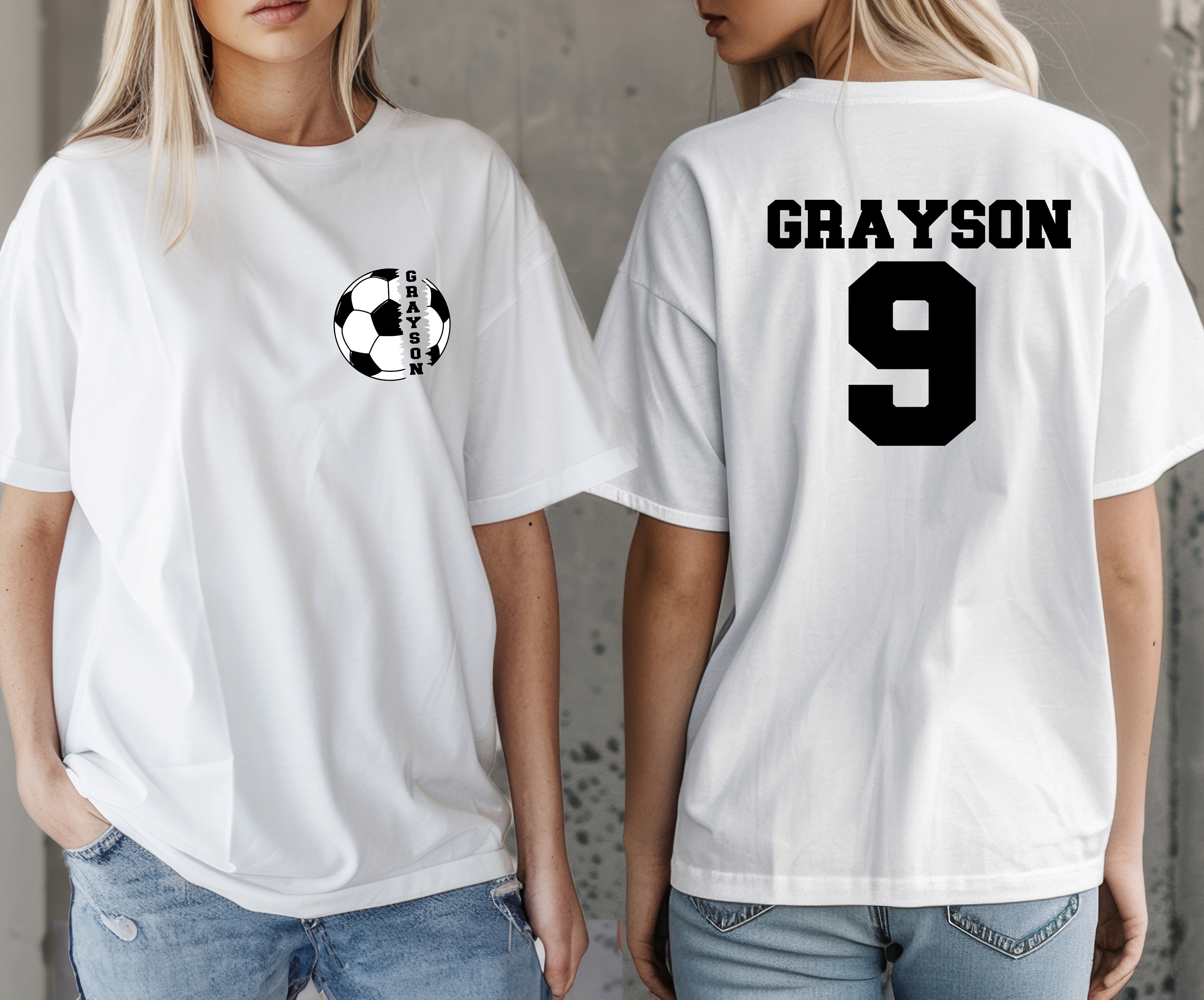 Custom Soccer Name Number Tshirt, Soccer Number Outfit, Personalized ...