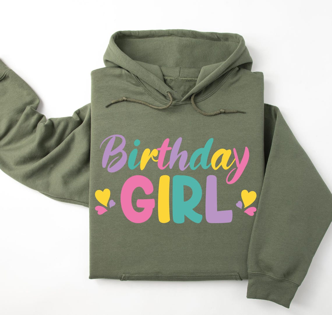 Custom Birthday Girl Hoodie, Girls Birthday Hoodie,birthday Toddler ...
