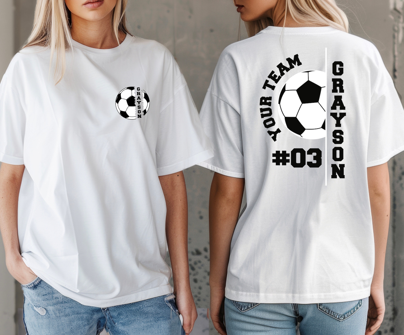 Custom Soccer Name Number Tshirt, Soccer Number Outfit, Personalized ...