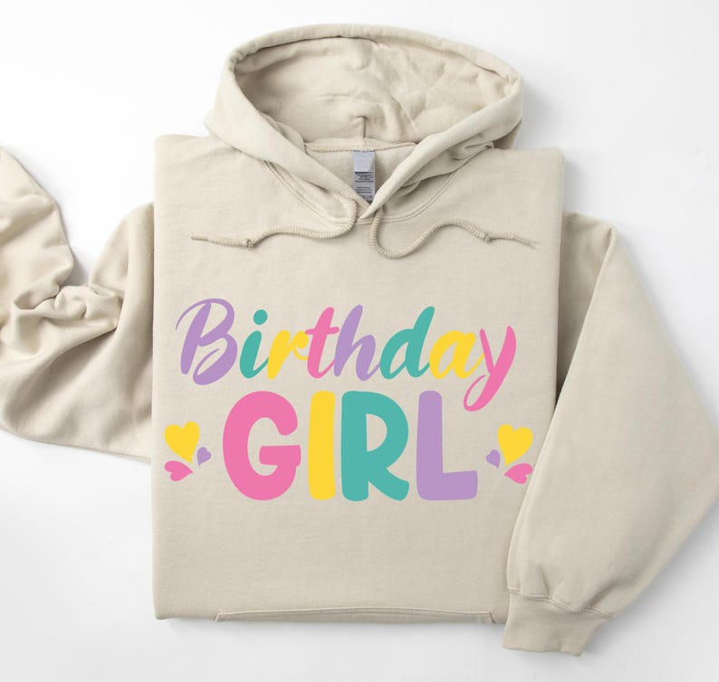 Custom Birthday Girl Hoodie, Girls Birthday Hoodie,birthday Toddler ...