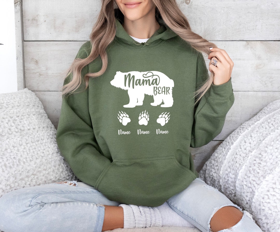 Custom Mam Bear Hoodie, Personalized Mama Hoodie, Mother's Day Gift ...