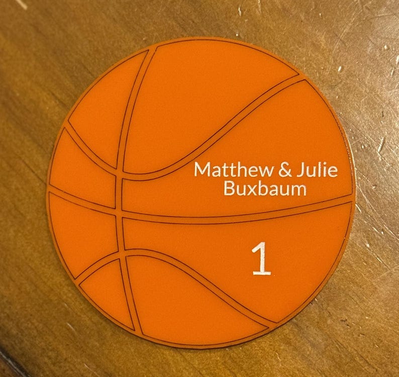Basketball Name Place Cards - Custom - Party - Sports - Table Numbers ...