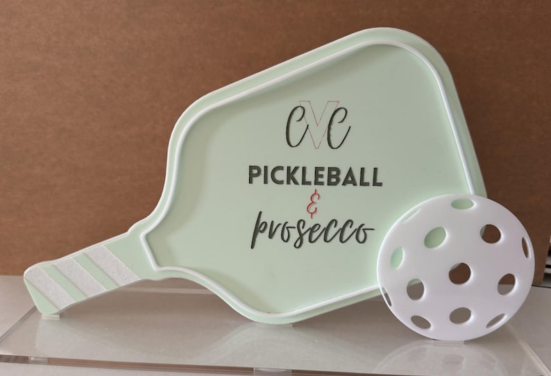 Pickleball & Prosecco Sign - Event Signage - Tennis - Custom Logo Sign ...