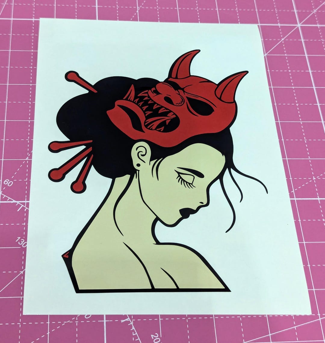 Girl With Omni Mask Decal Sticker - Etsy