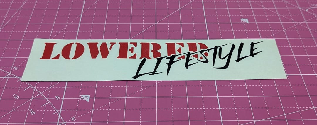 Lowered Lifestyle Decal Sticker - Etsy