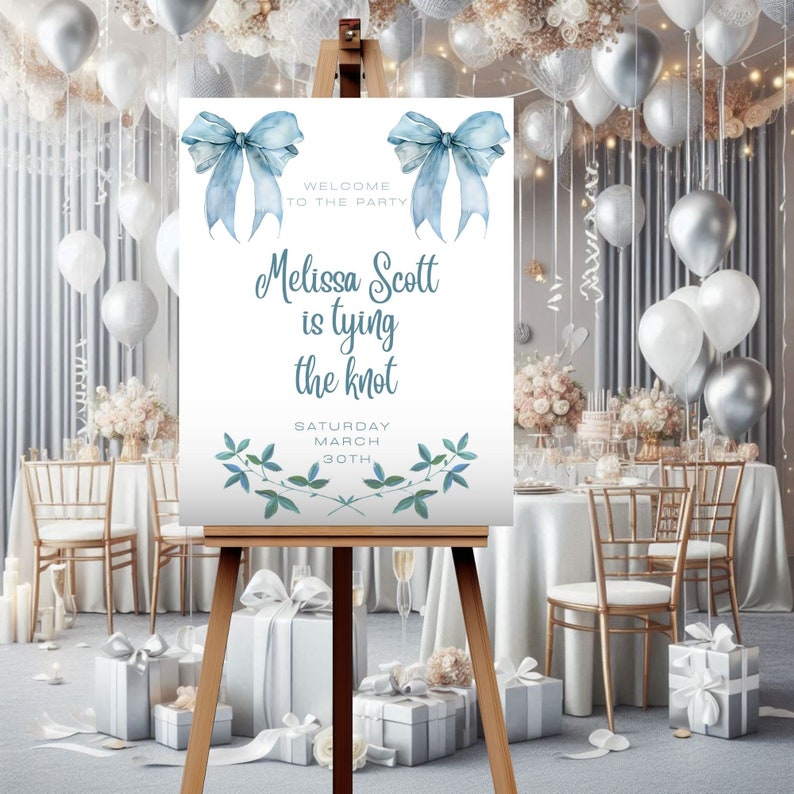 Shes Tying the Knot Welcome Sign, She is Tying the Knot Bridal Shower ...