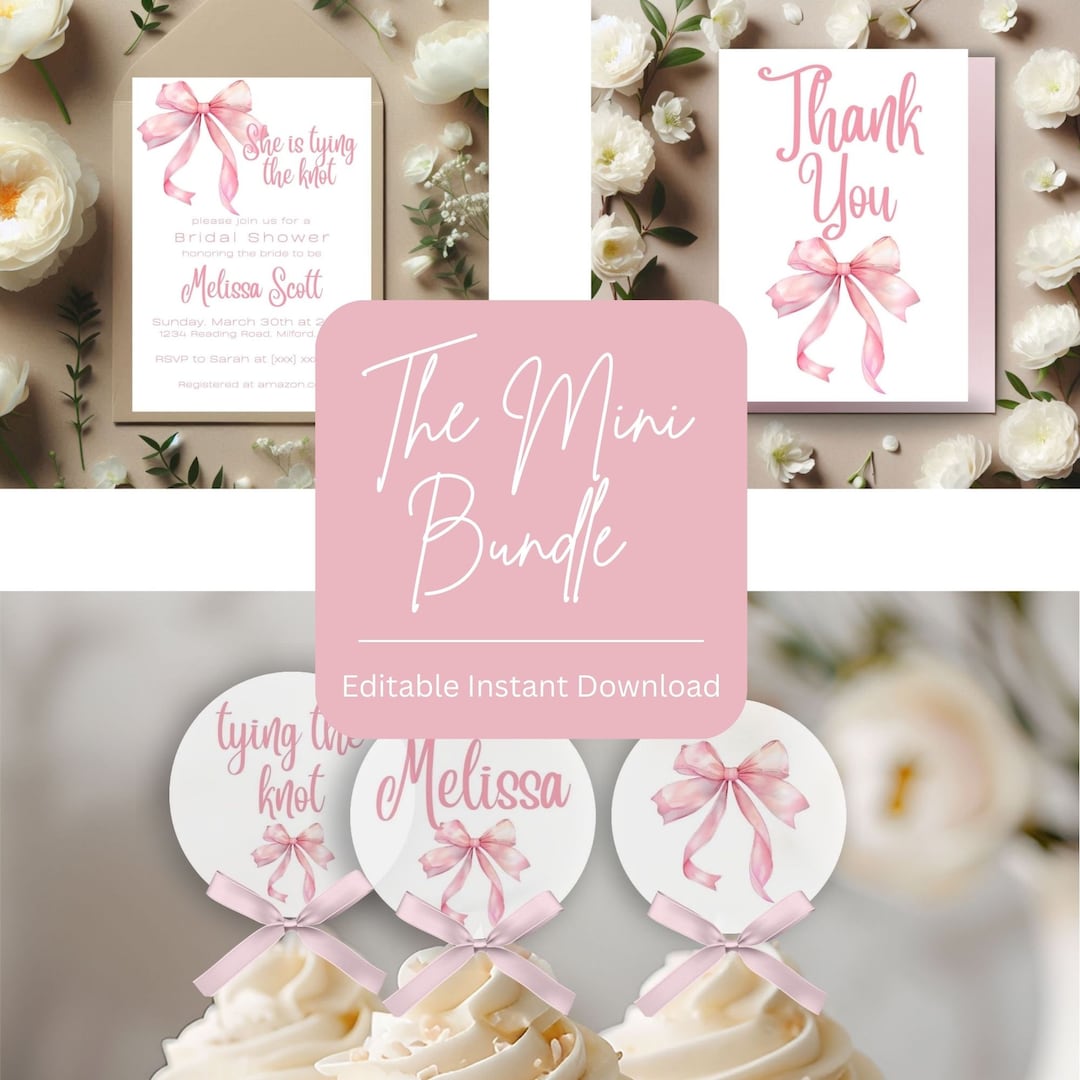 Shes Tying The Knot Bridal Shower Bundle Bridal Shower Bundle She Is Tying The Knot Bridal