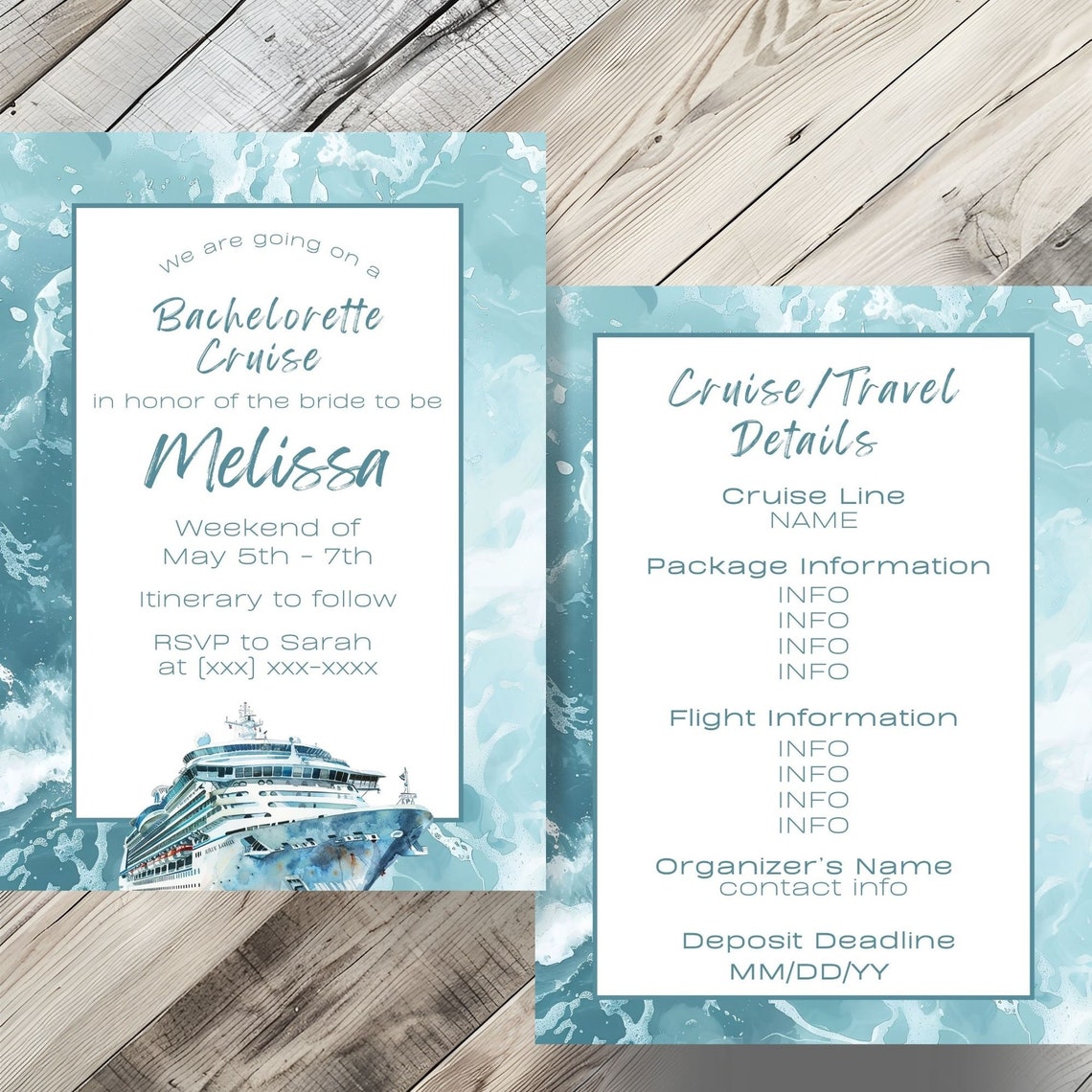 Bachelorette Cruise Invitation, Cruise Invitation, Last Splash, Cruise ...