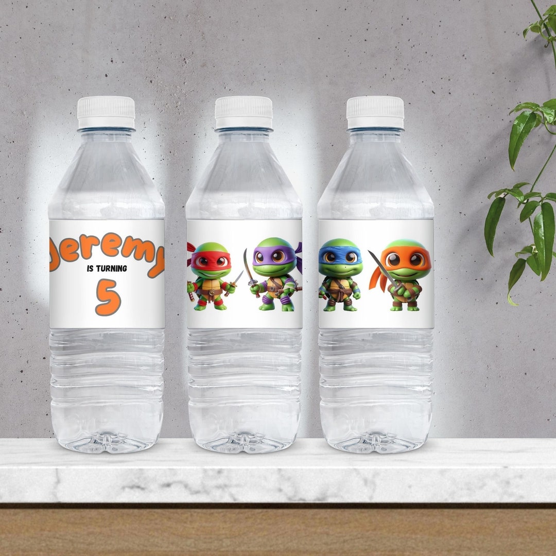 Baby Teenage Mutant Ninja Turtle Water Bottle, Ninja Turtle Birthday ...