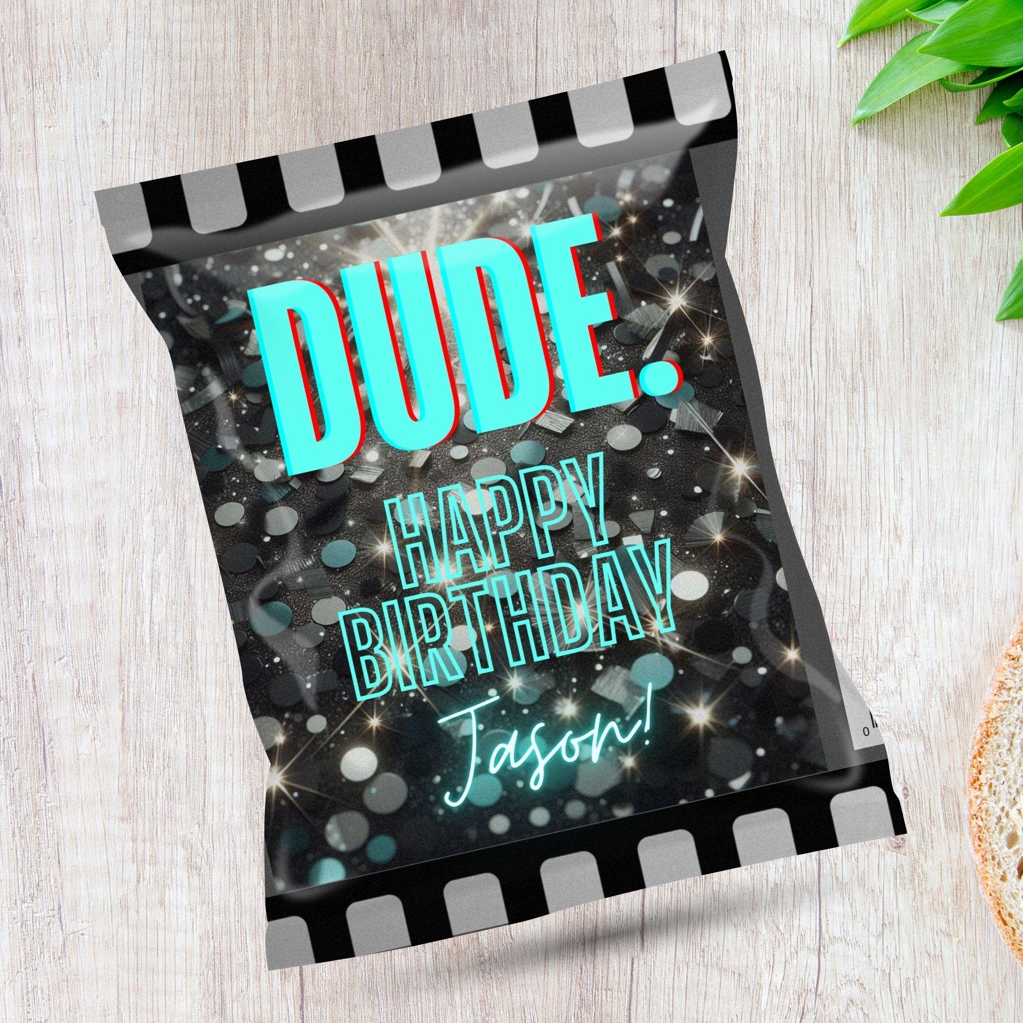 Dude Perfect Birthday Chip Bag Label, Dude Perfect Party, Pizza Party ...