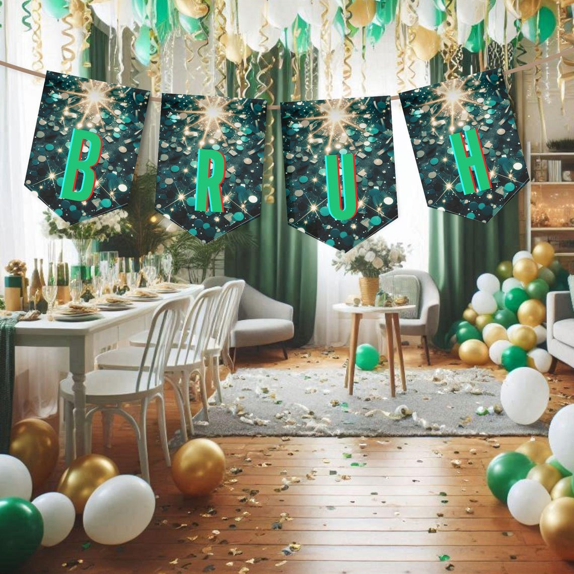 Bruh Birthday Banner, Bruh Birthday Party Bunting, Bruh Birthday ...