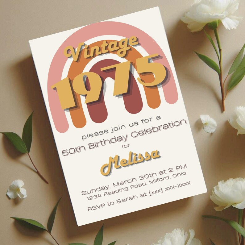 50th Birthday Invitation, 50th Birthday Surprise, 50th Birthday Invite ...