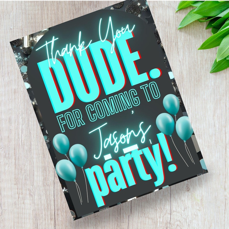 Dude Perfect Birthday Invite, Balloon Birthday Invitation, Boy Party ...