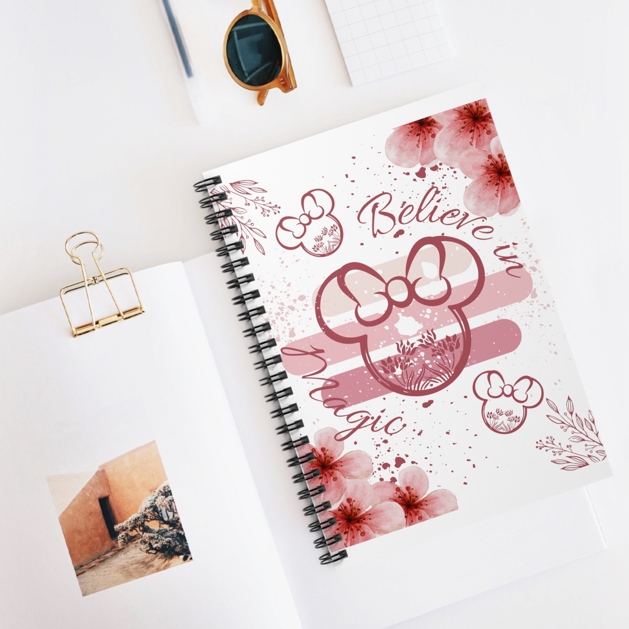 Disneyworld Spiral Notebook Ruled Line, Minnie Mouse Notebook, Gift ...