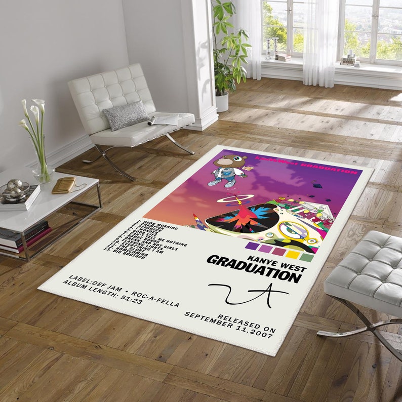 Kanye West Album Cover Rug,graduation Album Cover Rug,album Cover Rug ...