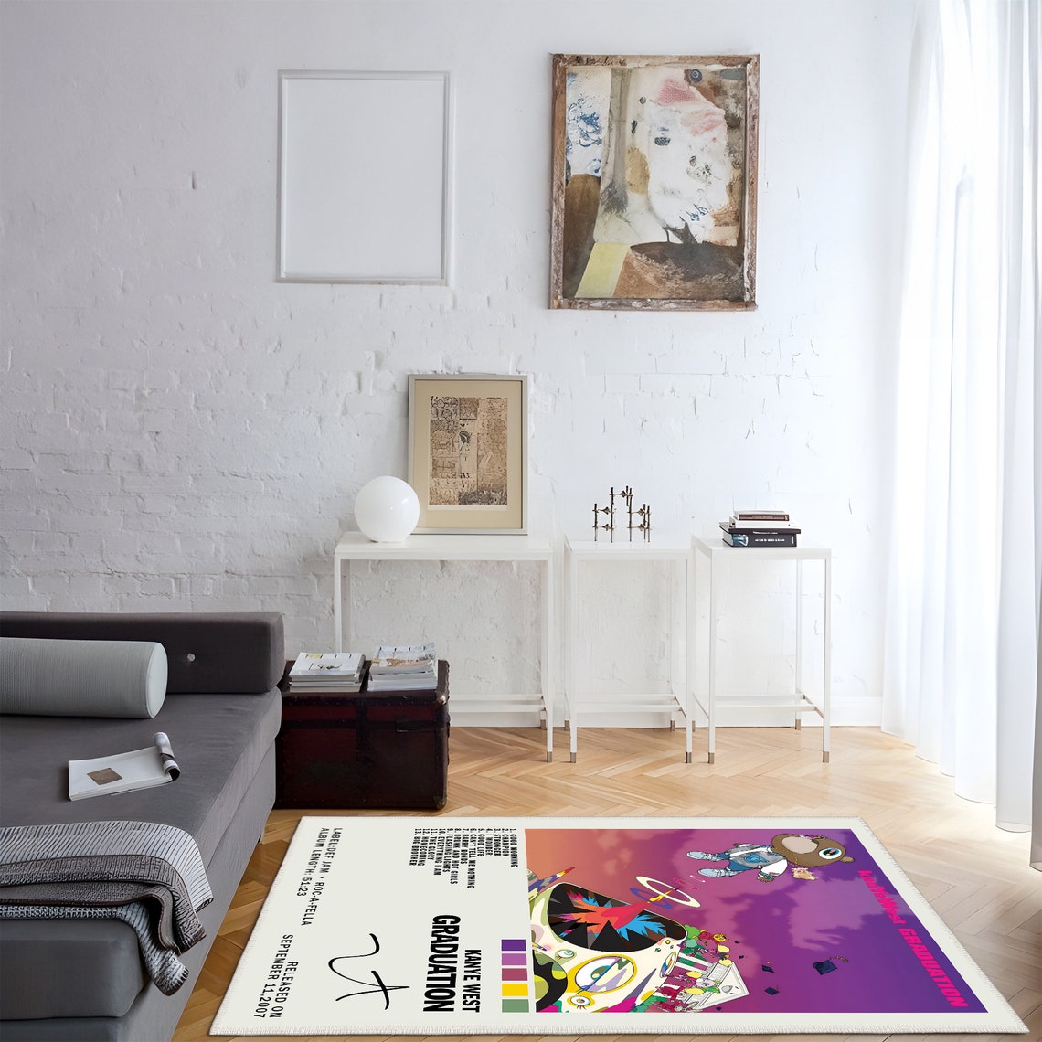 Kanye West Album Cover Rug,graduation Album Cover Rug,album Cover Rug ...