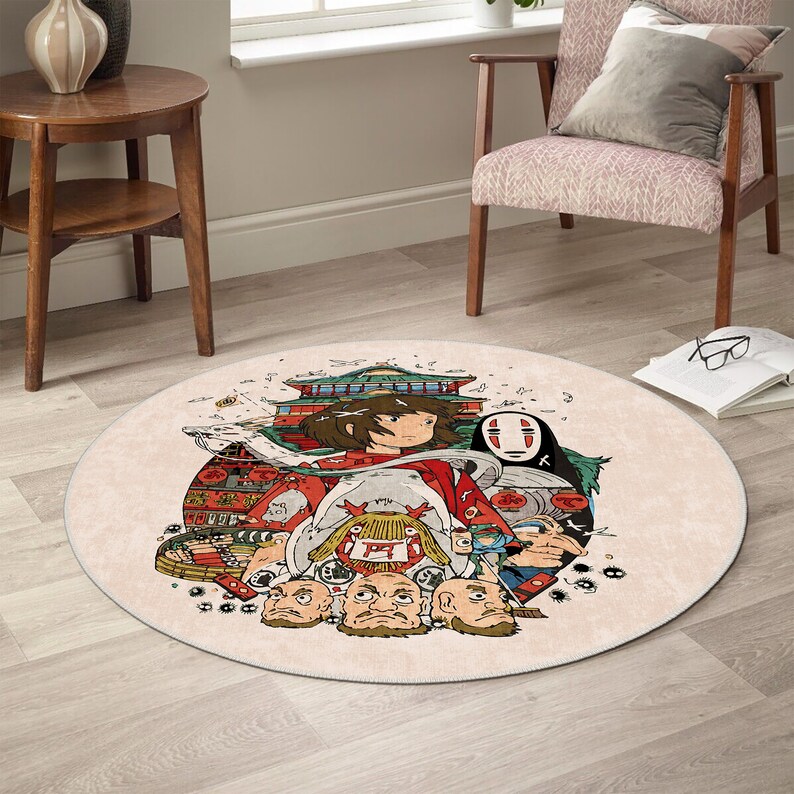 Studio Ghibli Rug, Spirited Away Rug, Anime Kids Room Decor, Kawaii ...