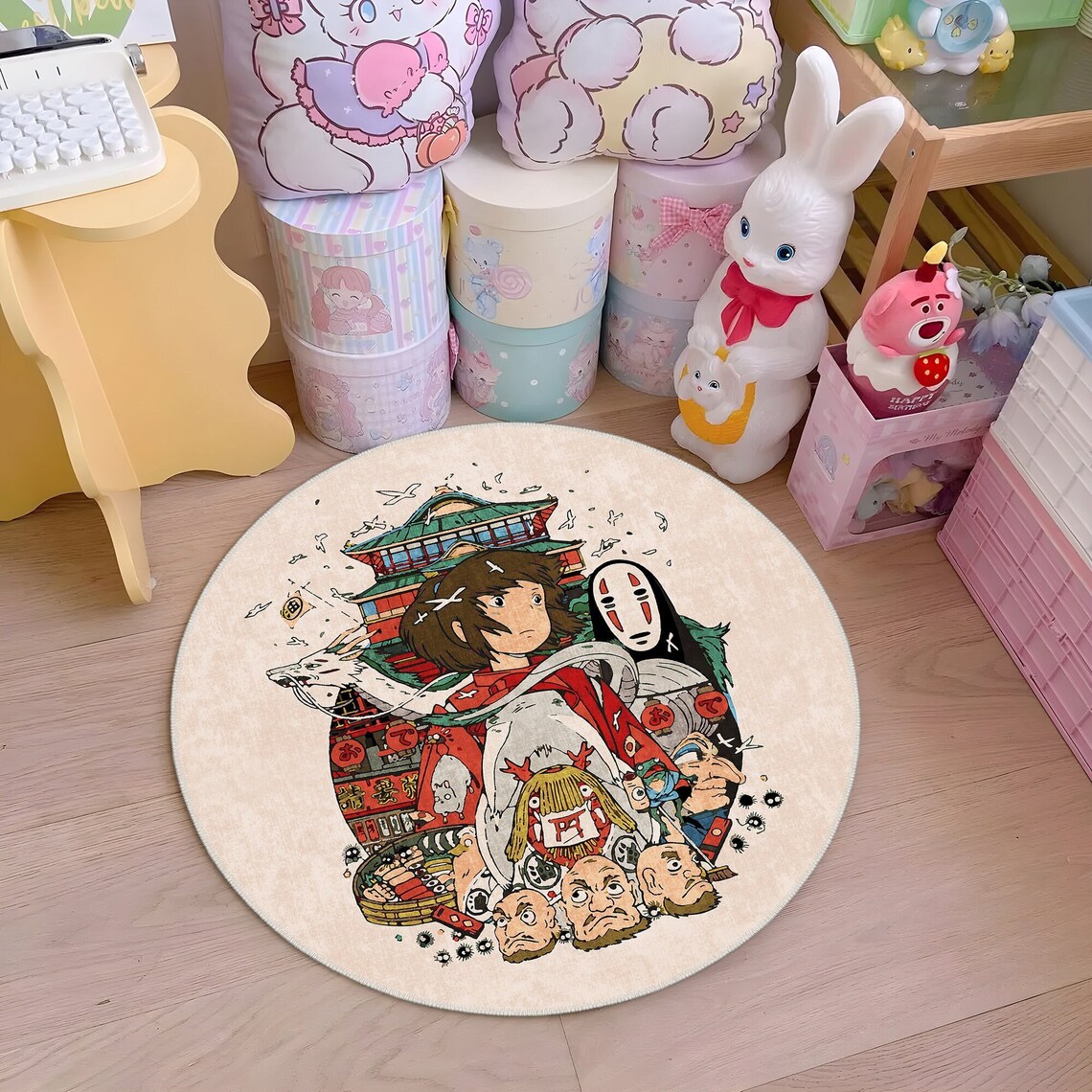 Studio Ghibli Rug, Spirited Away Rug, Anime Kids Room Decor, Kawaii ...