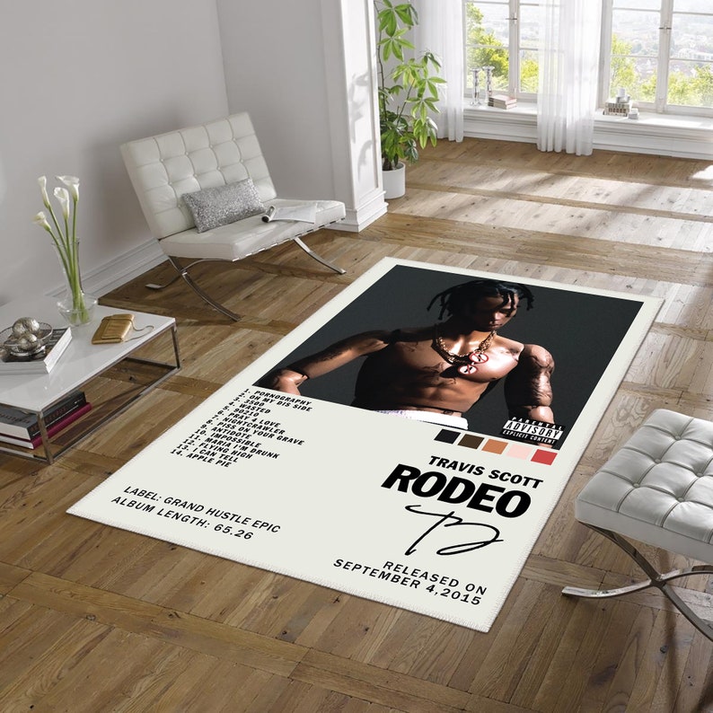 Travis Scott Album Cover Rug,rodeo Album Cover Rug,album Cover Rug,area ...