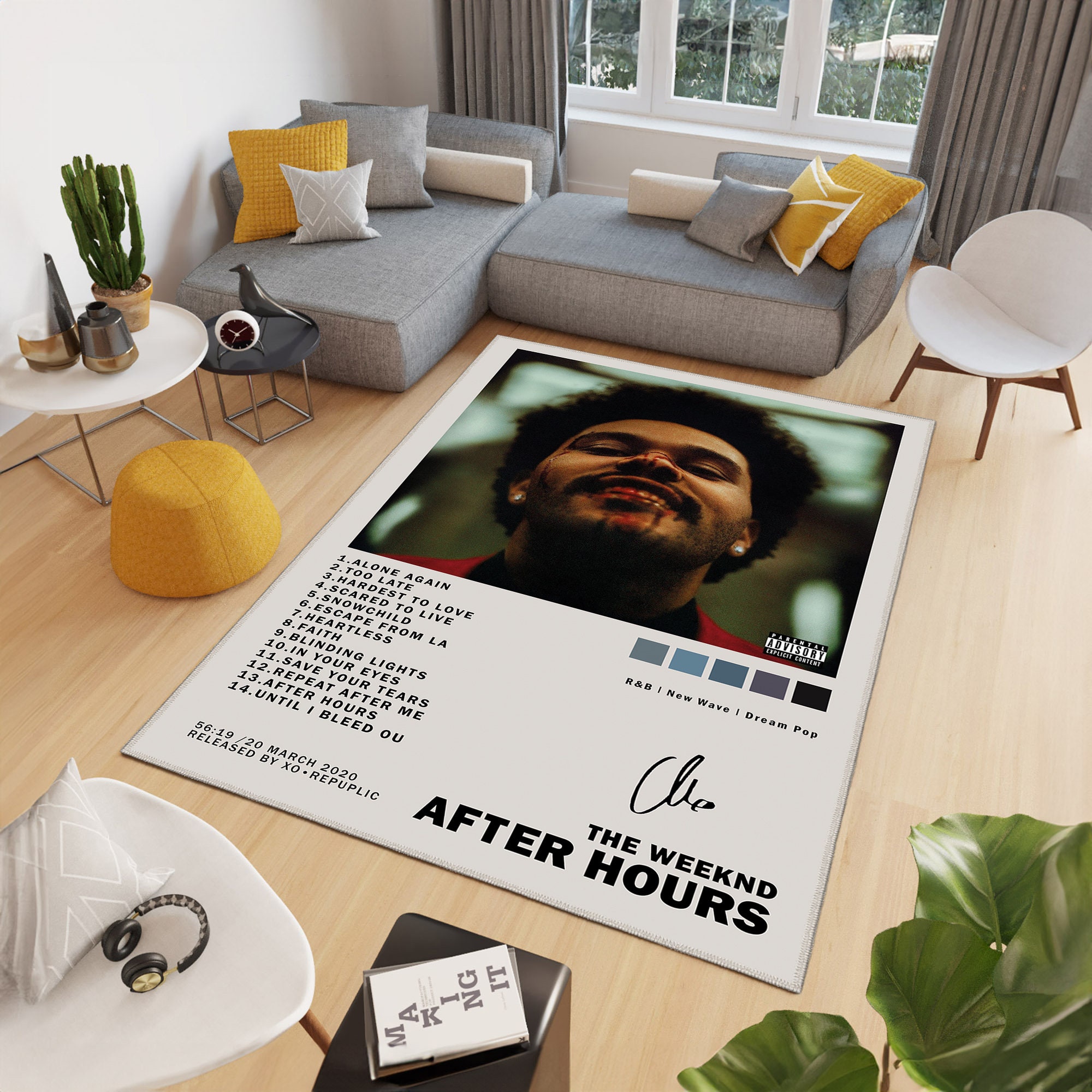 The Weeknd Album Cover Rug,after Hours Album Cover Rug,album Cover Rug ...