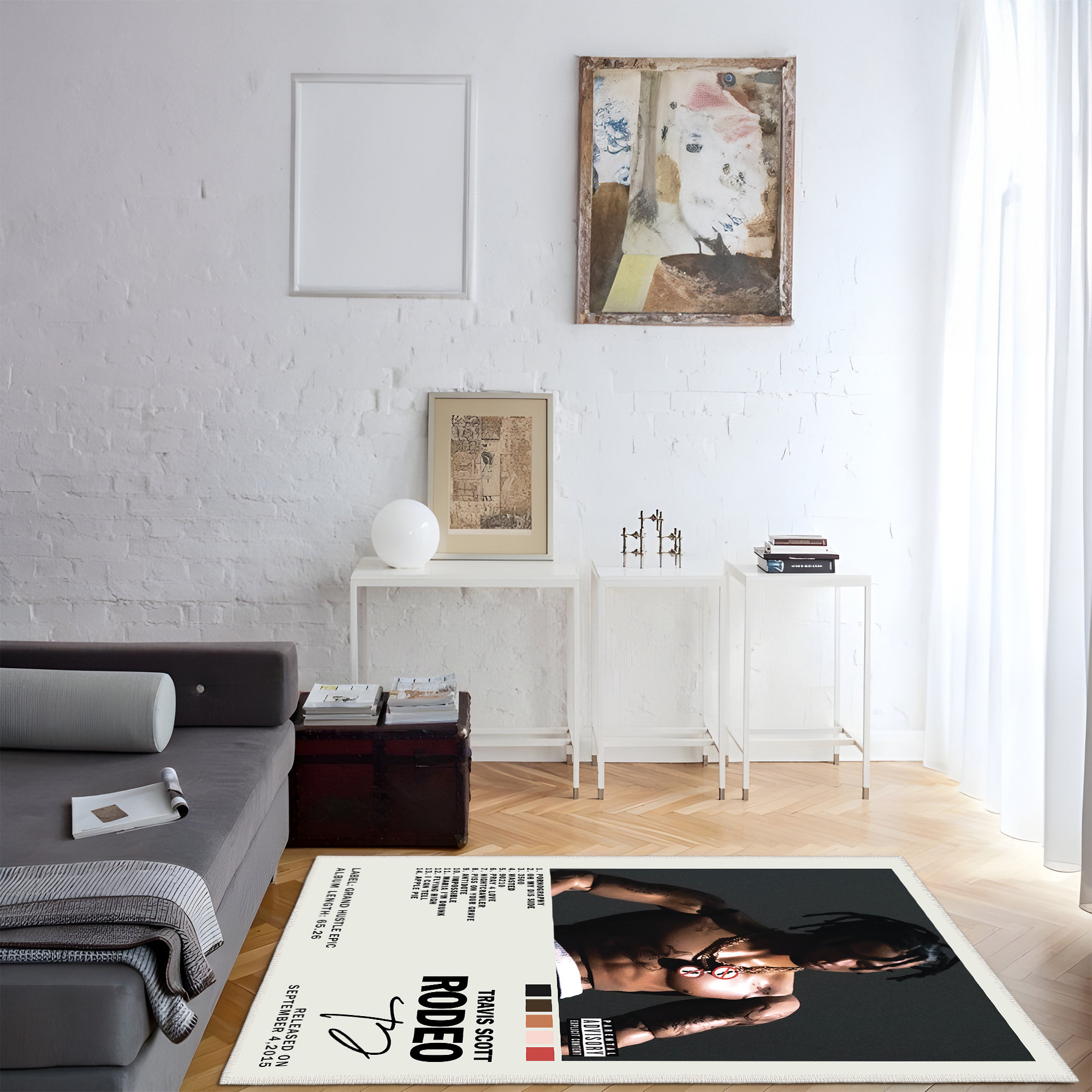 Travis Scott Album Cover Rug,rodeo Album Cover Rug,album Cover Rug,area ...