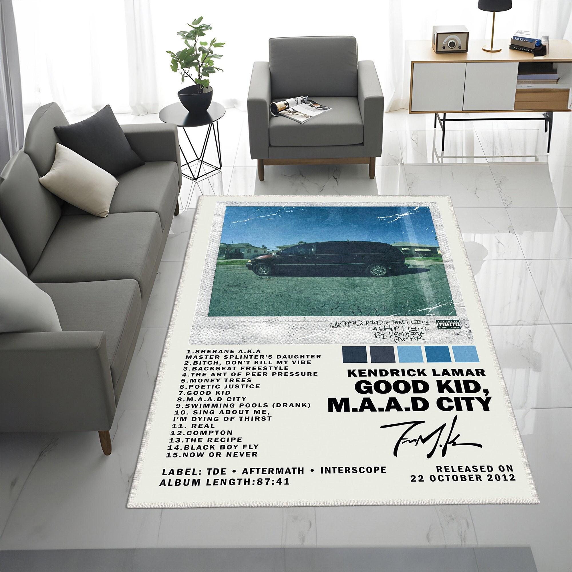 Kendrick Lamar Album Cover Rug,good Kid Album Cover Rug,album Cover Rug ...