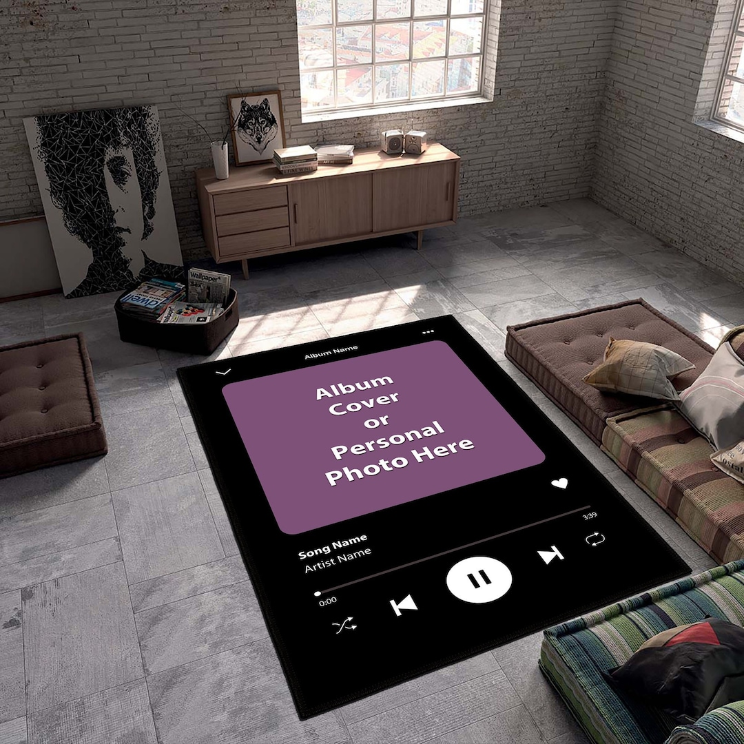 Custom Rugs,personalized Spotify Rug,spotify Song Rug,area Rugs ...