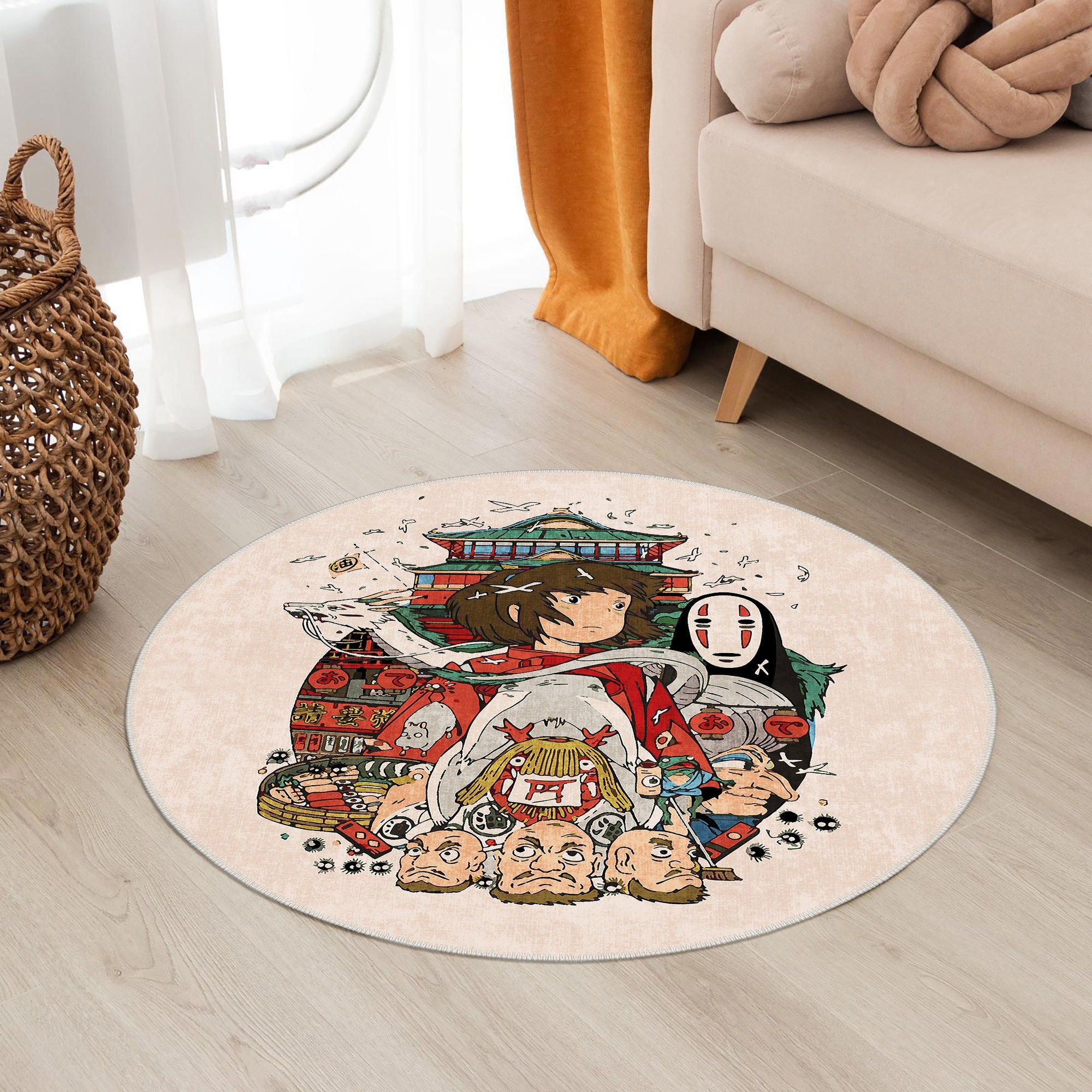 Studio Ghibli Rug, Spirited Away Rug, Anime Kids Room Decor, Kawaii ...