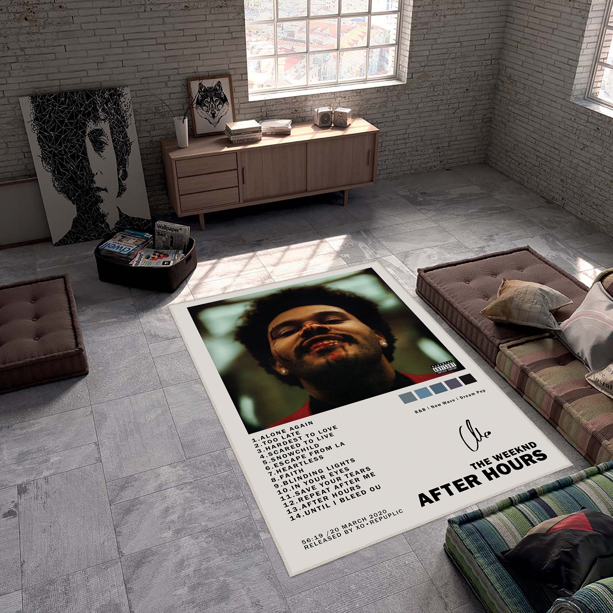 The Weeknd Album Cover Rug,after Hours Album Cover Rug,album Cover Rug ...