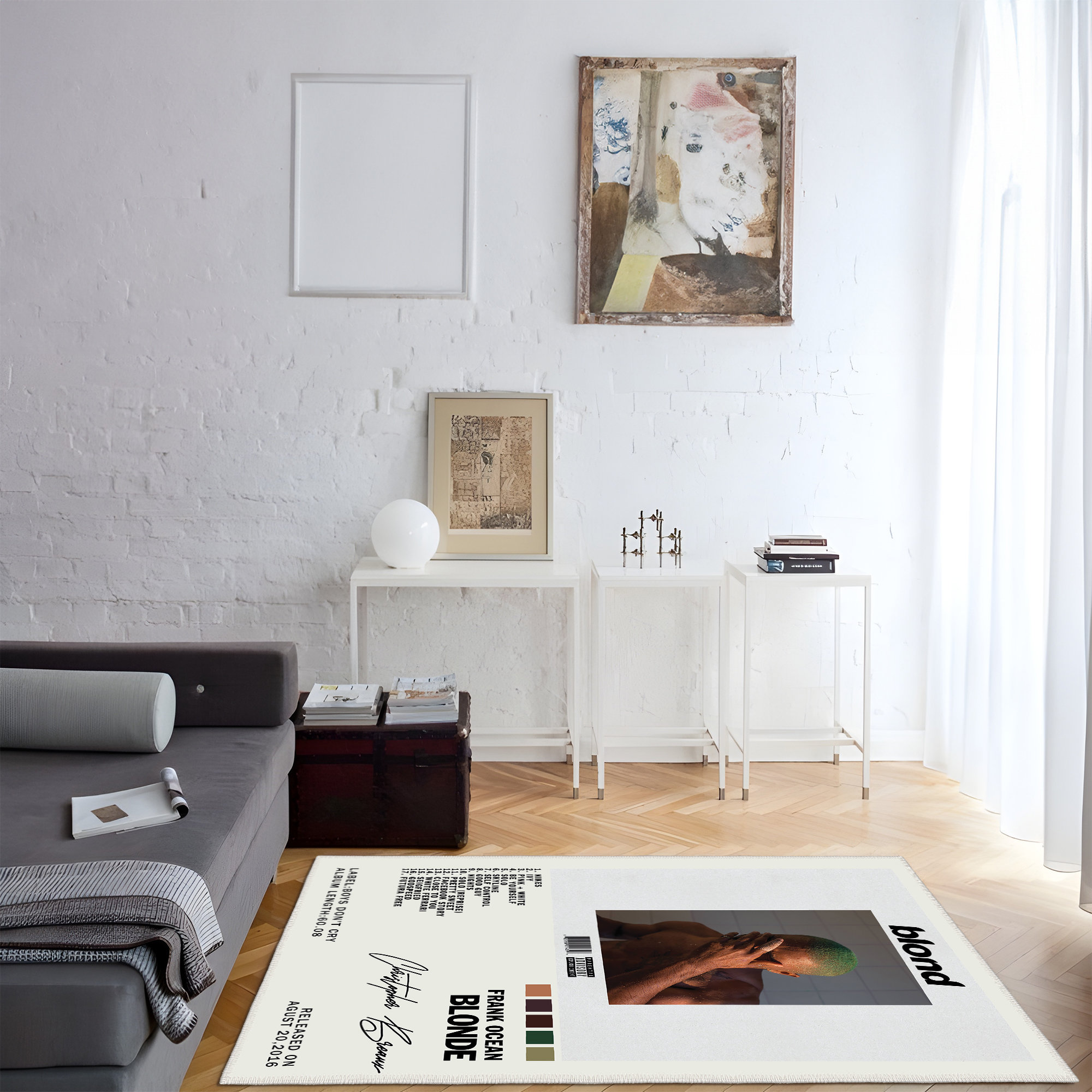 Frank Ocean Album Cover,blonde Album Cover Rug,album Cover Rug,area ...