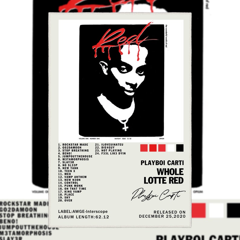 Playboi Carti Album Cover Rug,album Cover Rug,area Rugs,rugs for Living ...