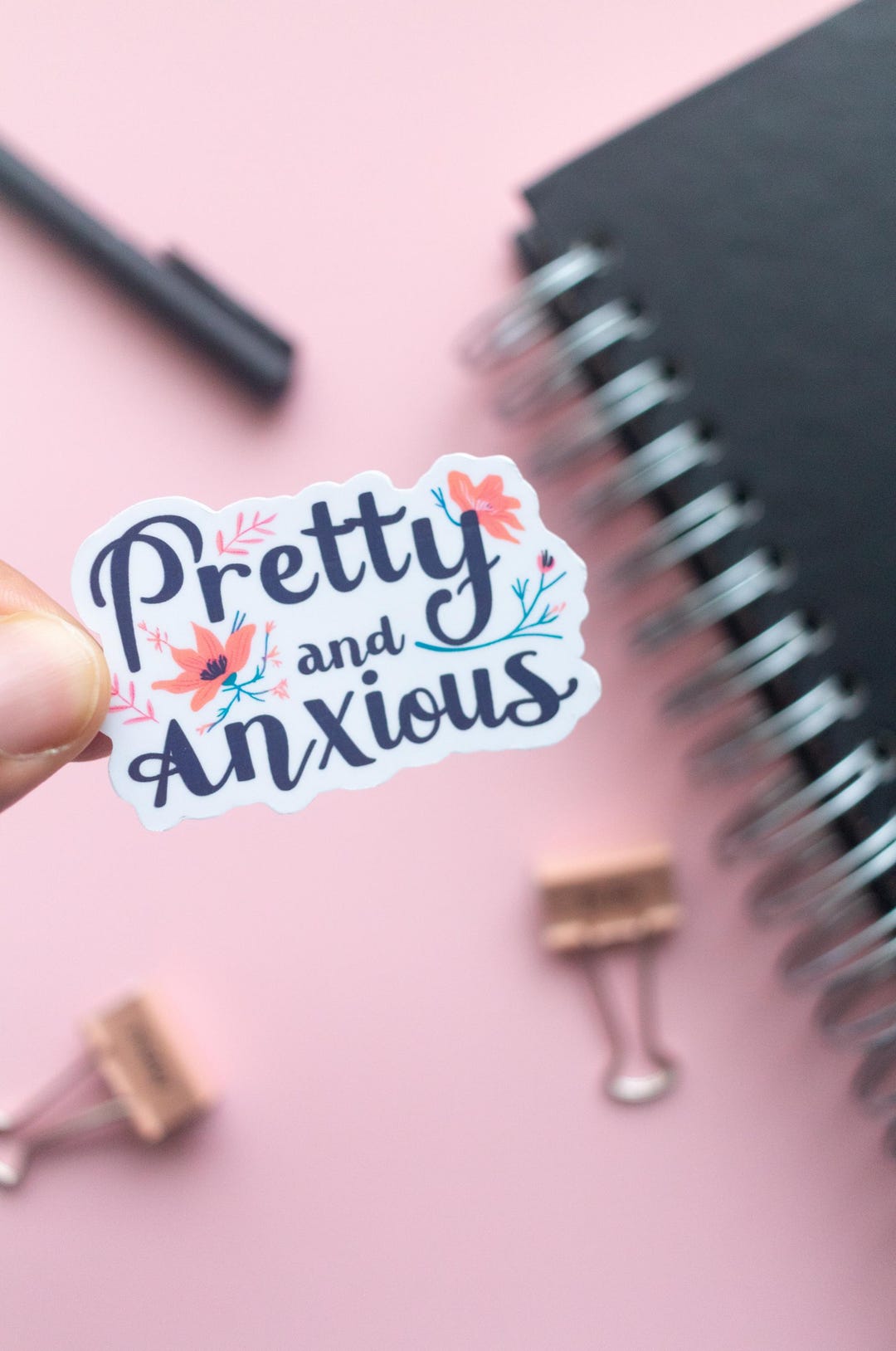 Pretty and Anxious Sticker,anxiety Sticker, Mental Health Sticker - Etsy