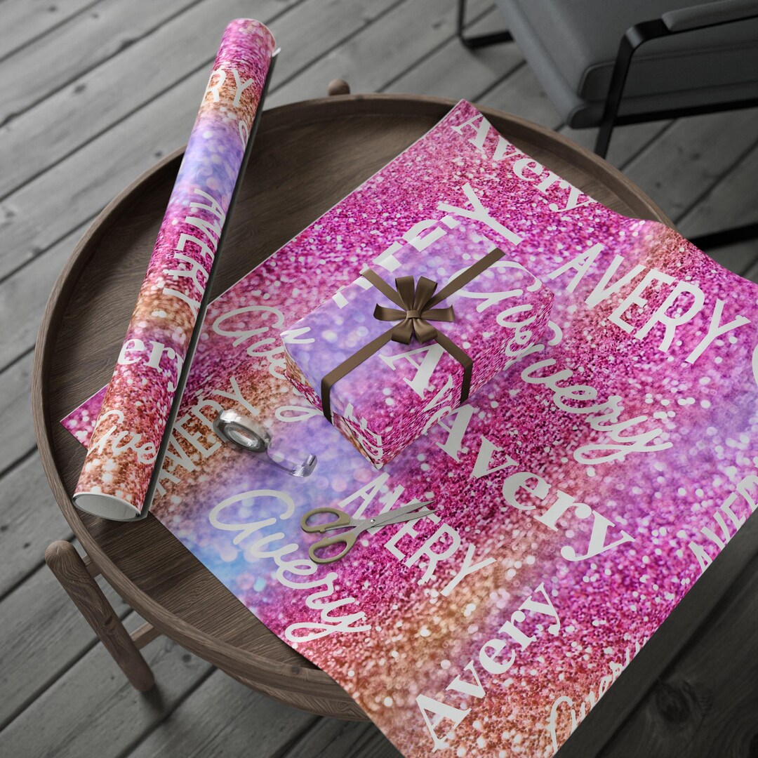 Wrapping Paper With Name, Custom Wrapping Paper With Name, Personalized ...