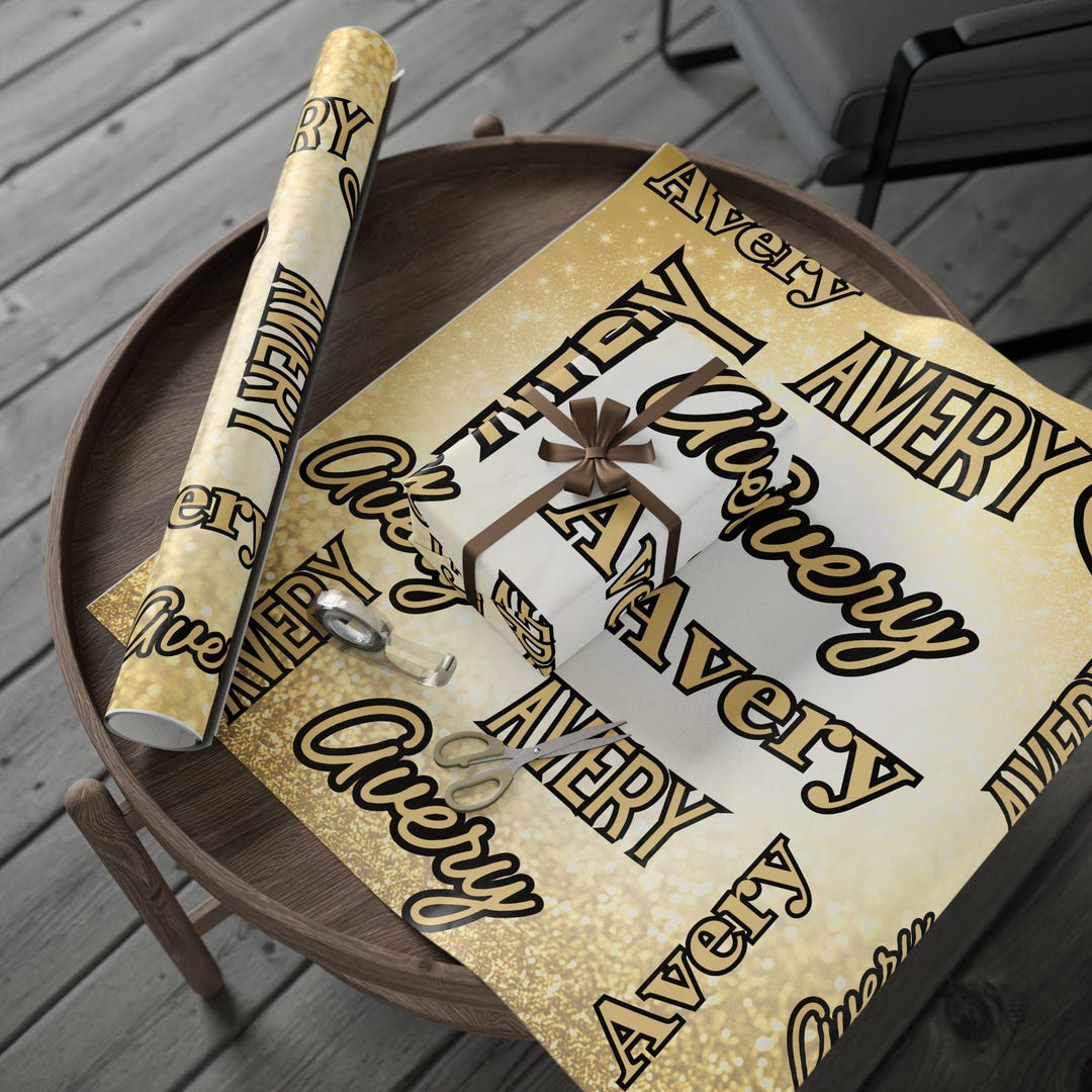 Wrapping Paper With Name, Custom Wrapping Paper With Name, Personalized ...