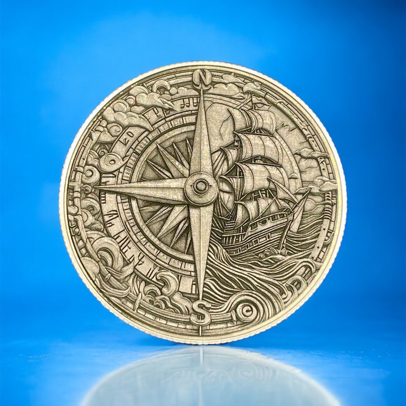 Compass Coin - Etsy