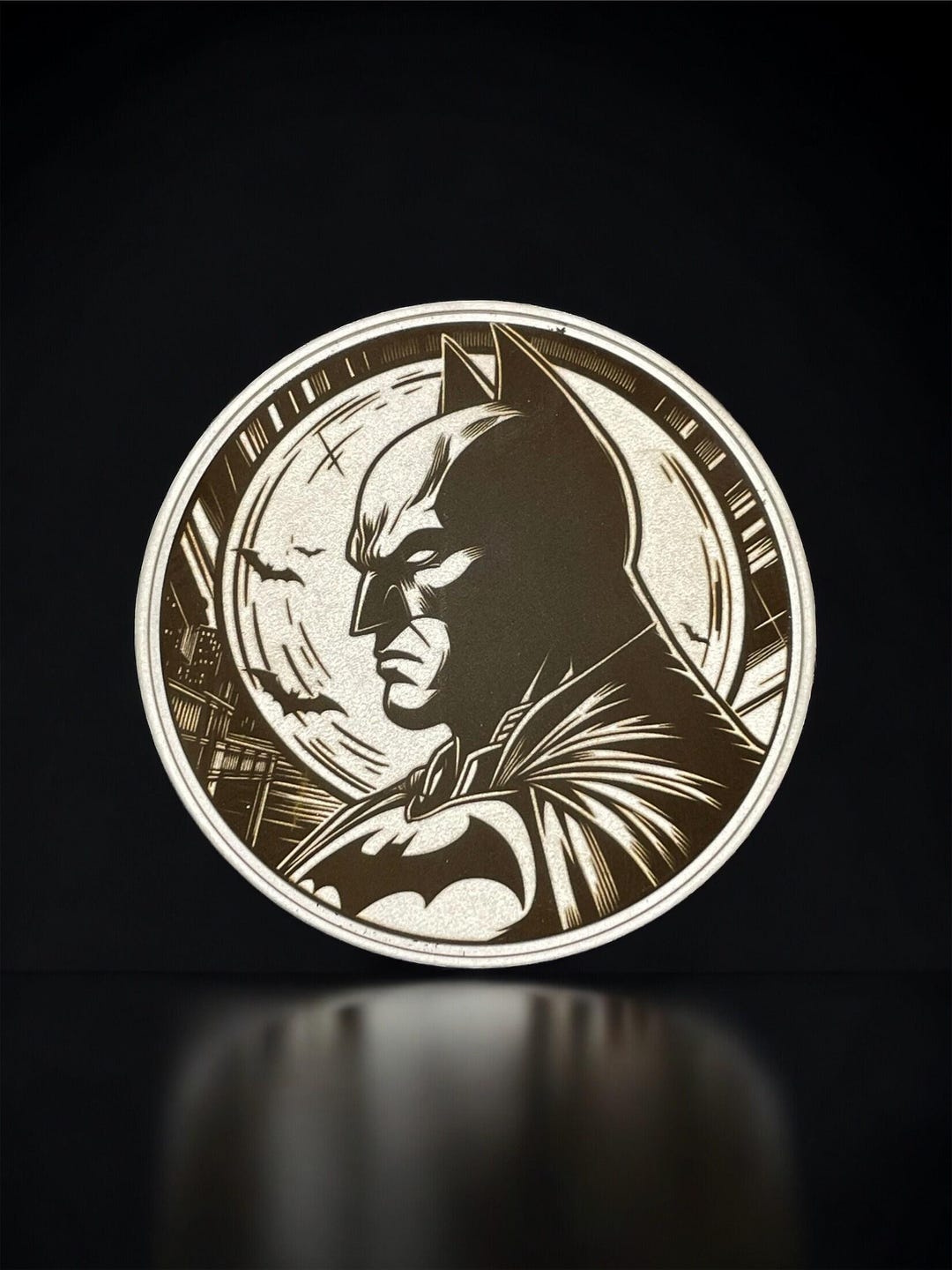 Gotham's Guardian - 50mm Stainless Steel Collector's Coin (double-sided ...