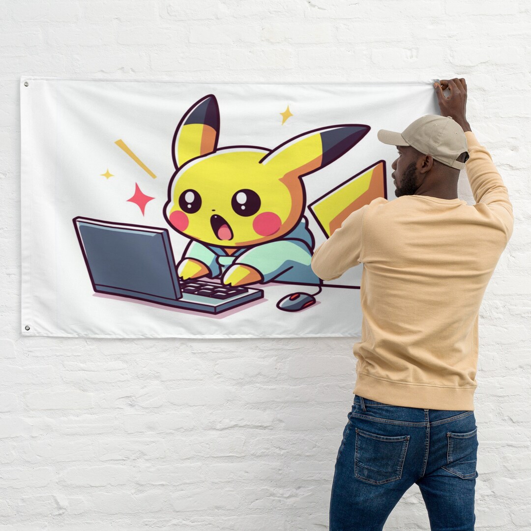 All Over Flag Pokemon Super Cute Pikachu Gift for Love - Etsy