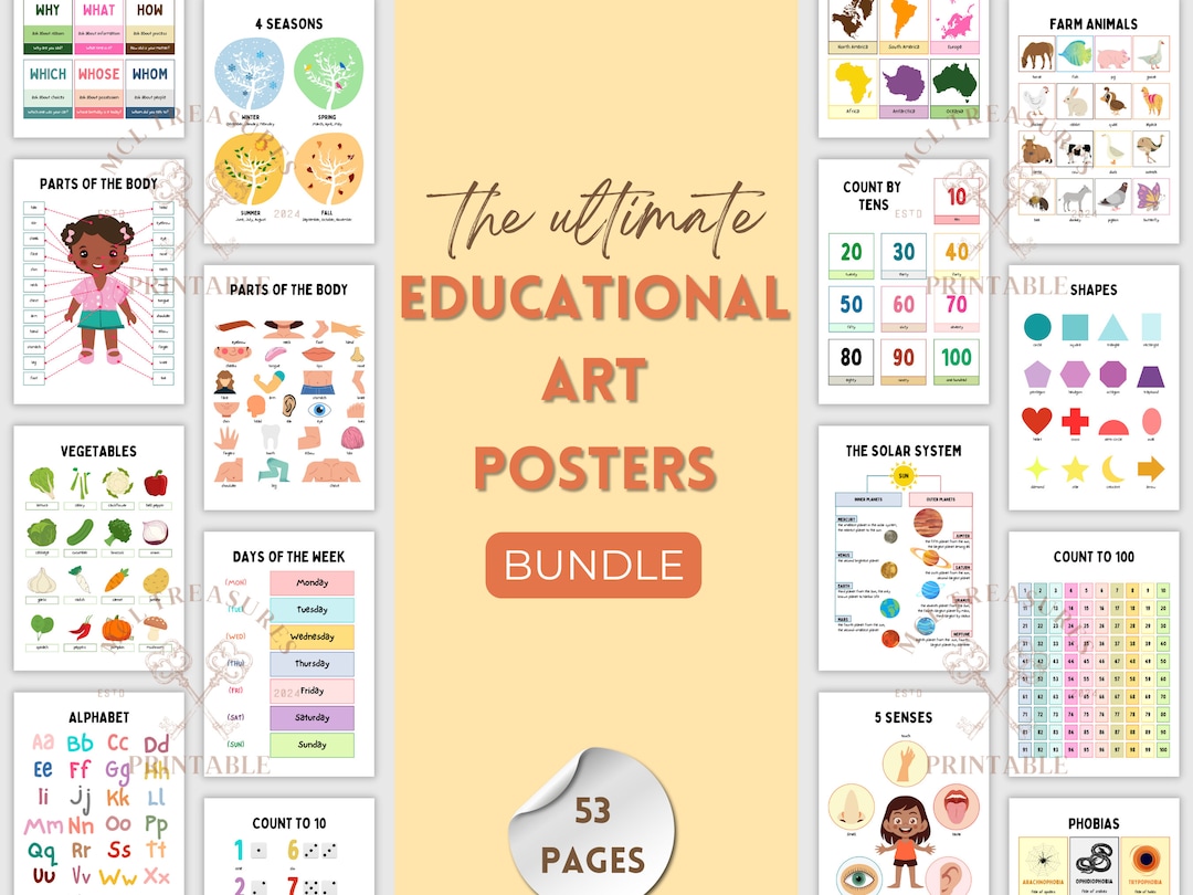The Ultimate Educational Art Posters Activity Bundle - Etsy
