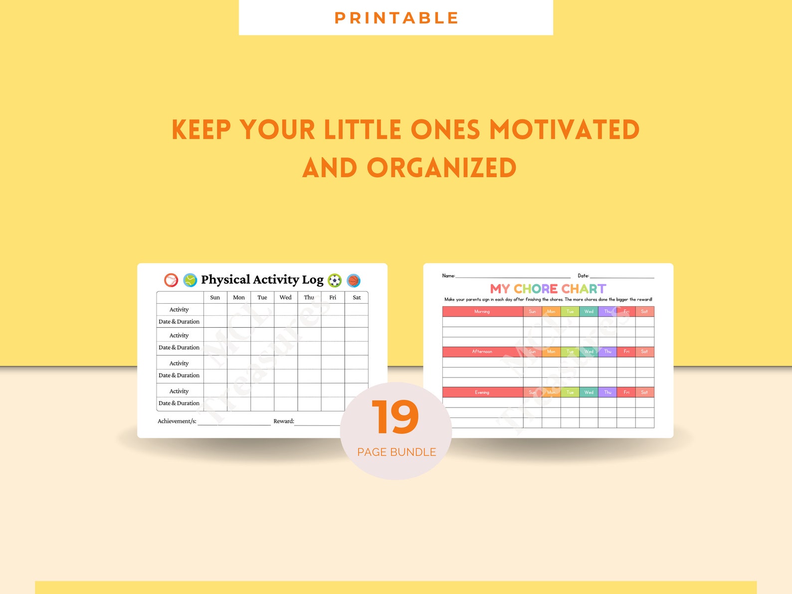 Kids Chore Chart Tracker, Printable Chore List, Reward Chart for Kids ...