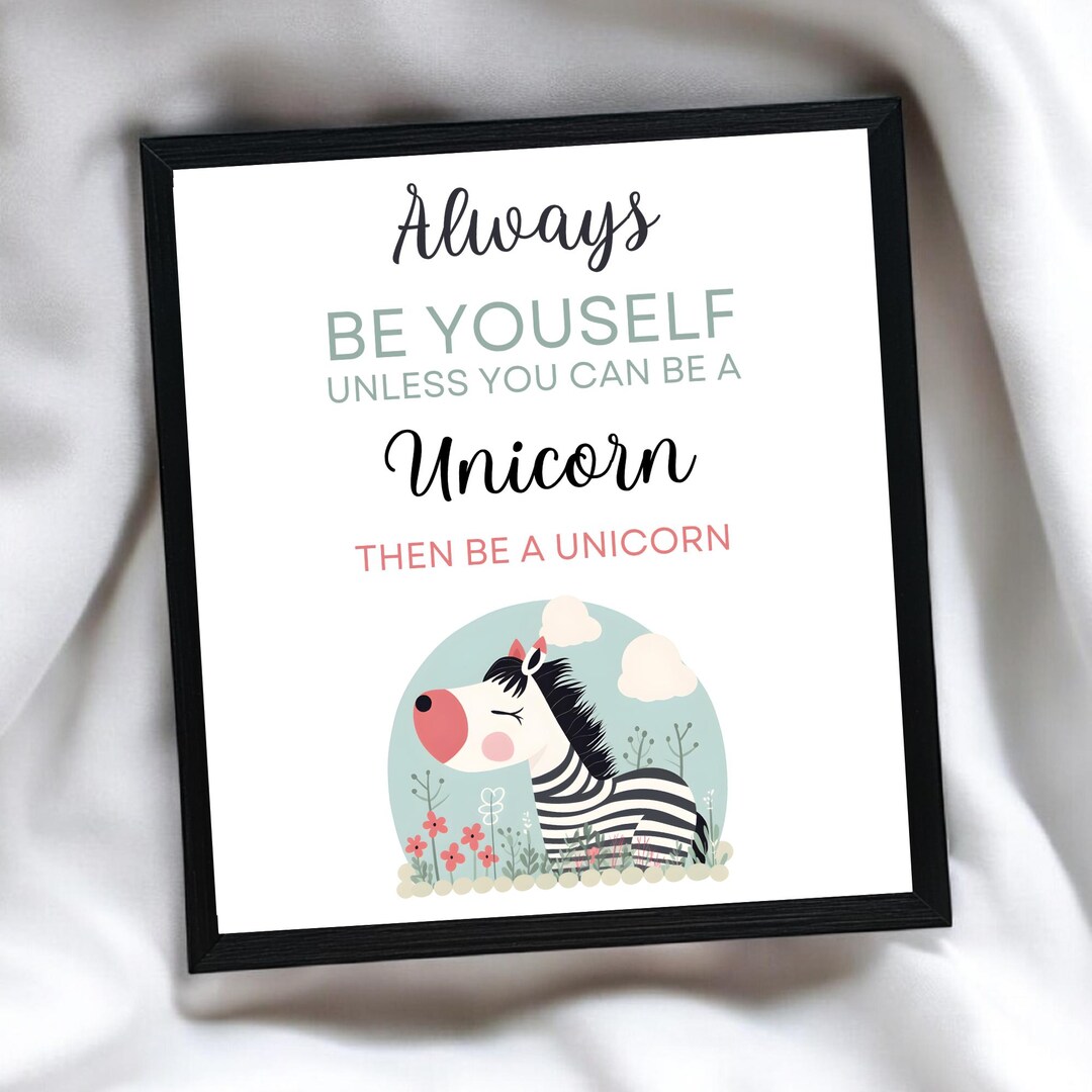 Always Be Yourself Zebra Print, Printable Art, Printable Cards, Digital ...