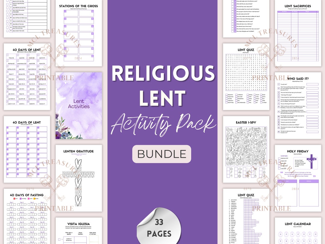 Renew Your Faith: Religious Lent Activities Pack Bundle Prayers ...
