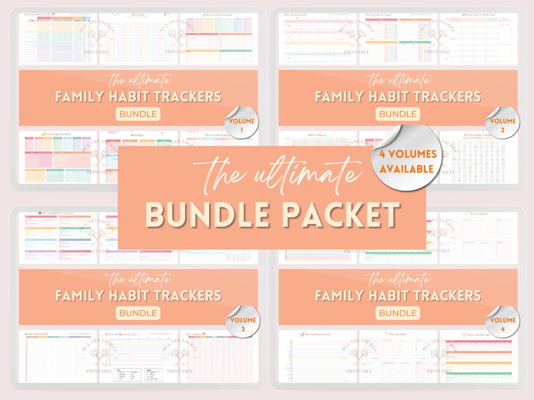 The Ultimate Family Habits Tracker Bundle: 4 Volumes to Build Healthy ...