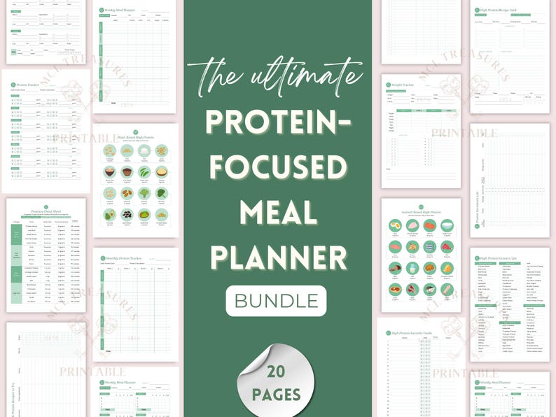 Protein Meal Planner Digital, Protein Focused Meal Plan, Fitness Meal ...