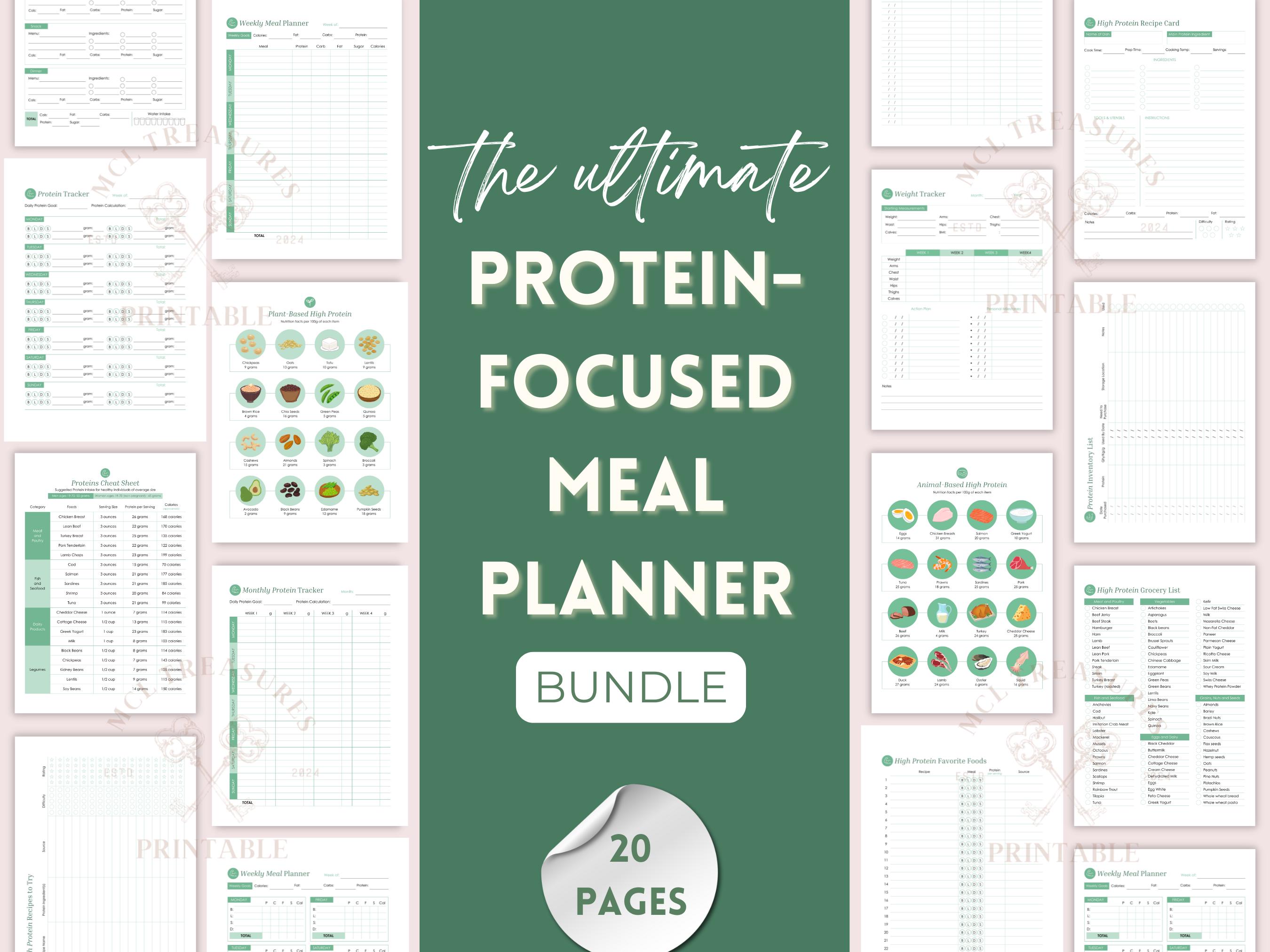 Protein Meal Planner Digital, Protein Focused Meal Plan, Fitness Meal ...