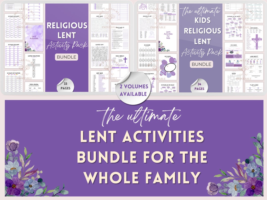 Family Bundle Religious Lent Activity Pack -prayers, Reflections and ...